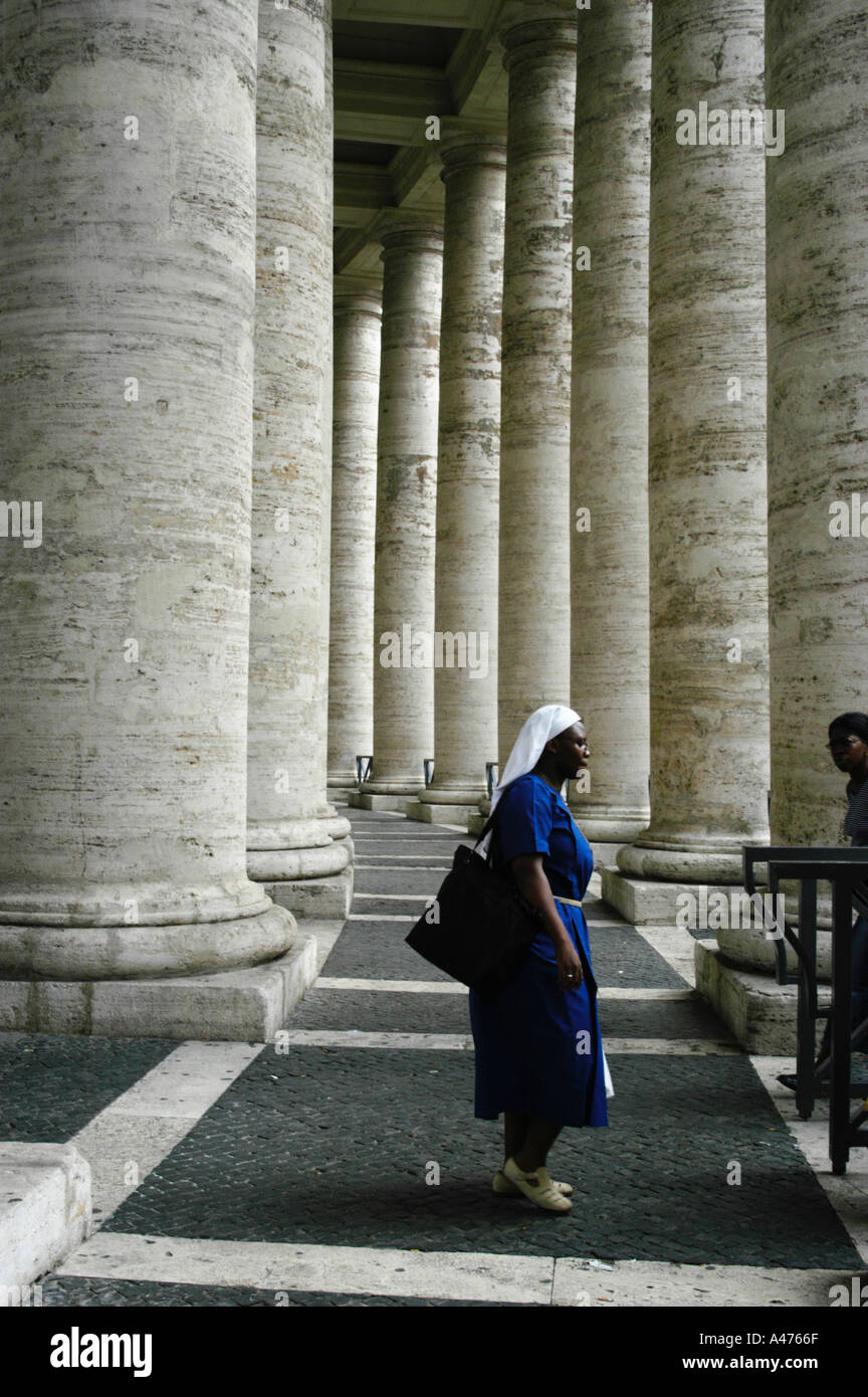 Blue Nun in Vatican Roma Stock Photo - Alamy