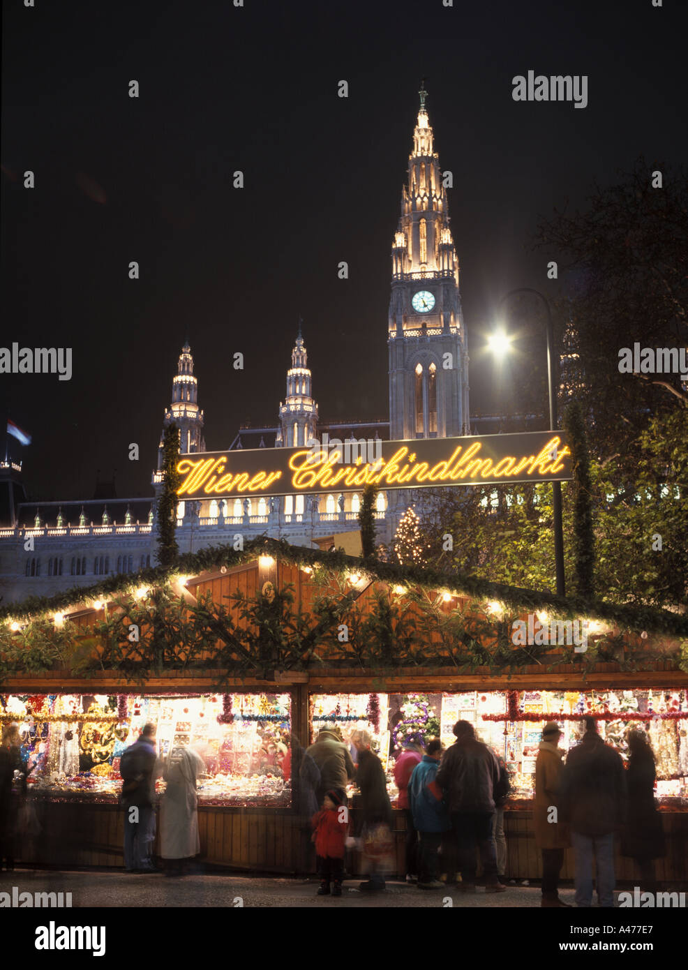 Austria Vienna Neues Rathaus Town Hall Christmas Market Stock Photo - Alamy