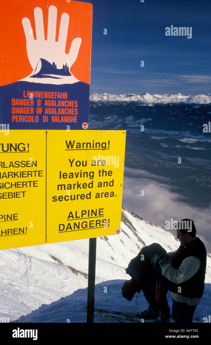 Austria Innsbruck peak of Haflekar 2334m 7658ft above sea level Alpine ...