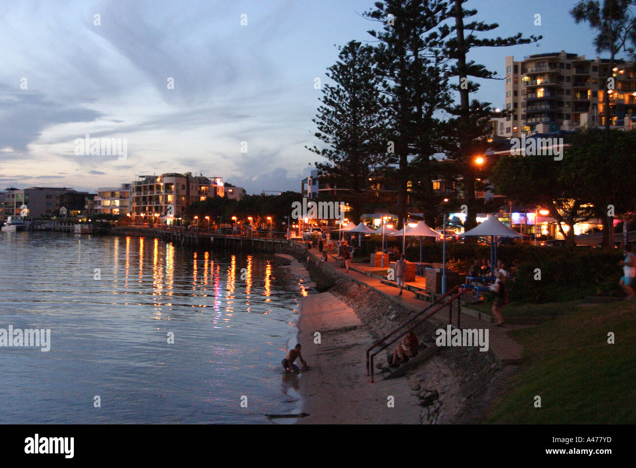 STUNNING SUNSET AT THE BOARDWALK CALOUNDRA SUNSHINE COAST QUEENSLAND ...