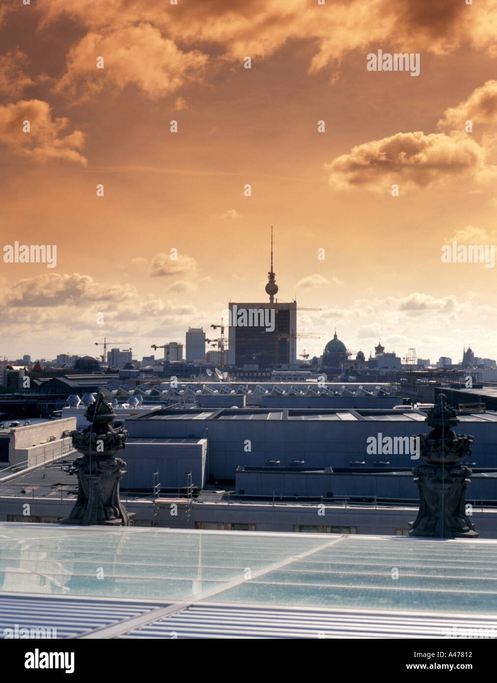 Berlin skyline from the roof of the Reichstag, Berlin, Germany Stock ...