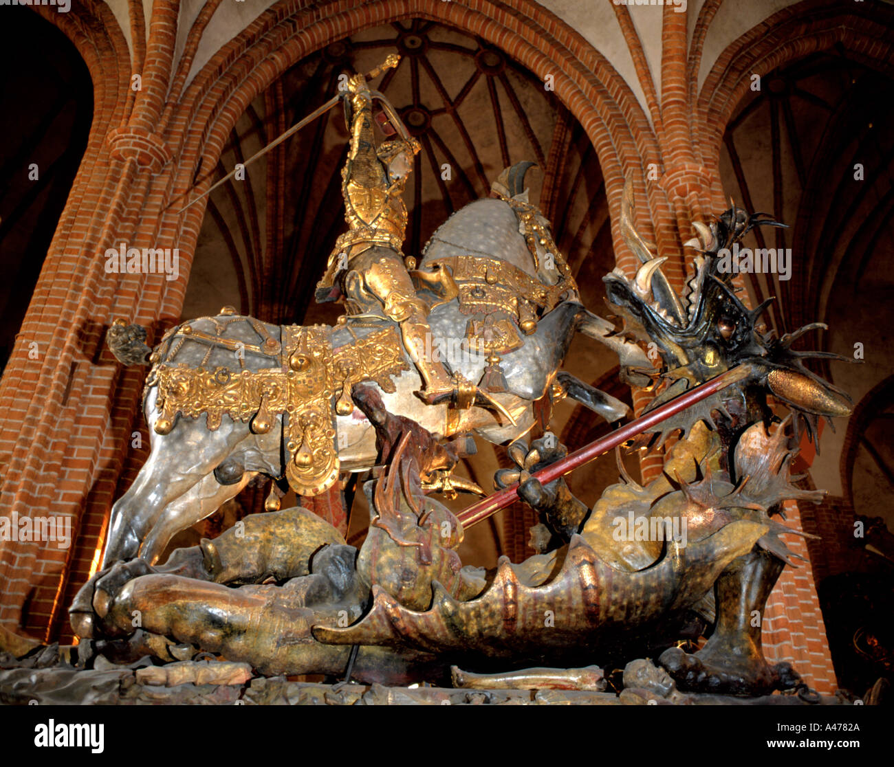 Sculpture of St George and the Dragon by Bernt Notke of Lübeck ...