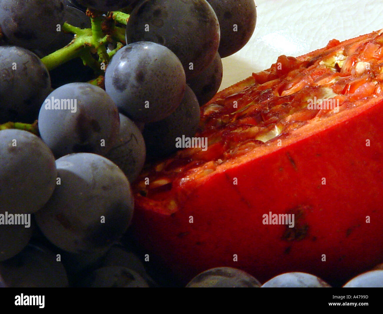 Grapes and pomegranate Stock Photo - Alamy