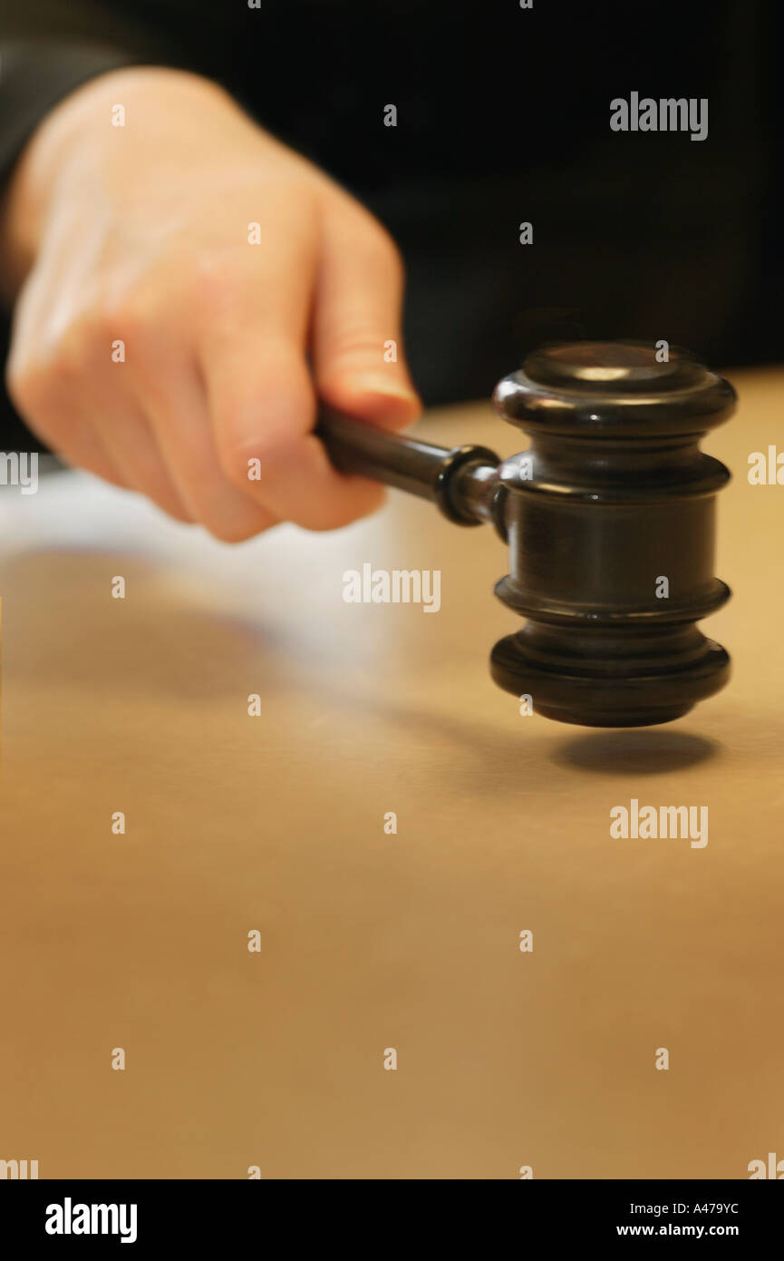 A judge with gavel Stock Photo - Alamy