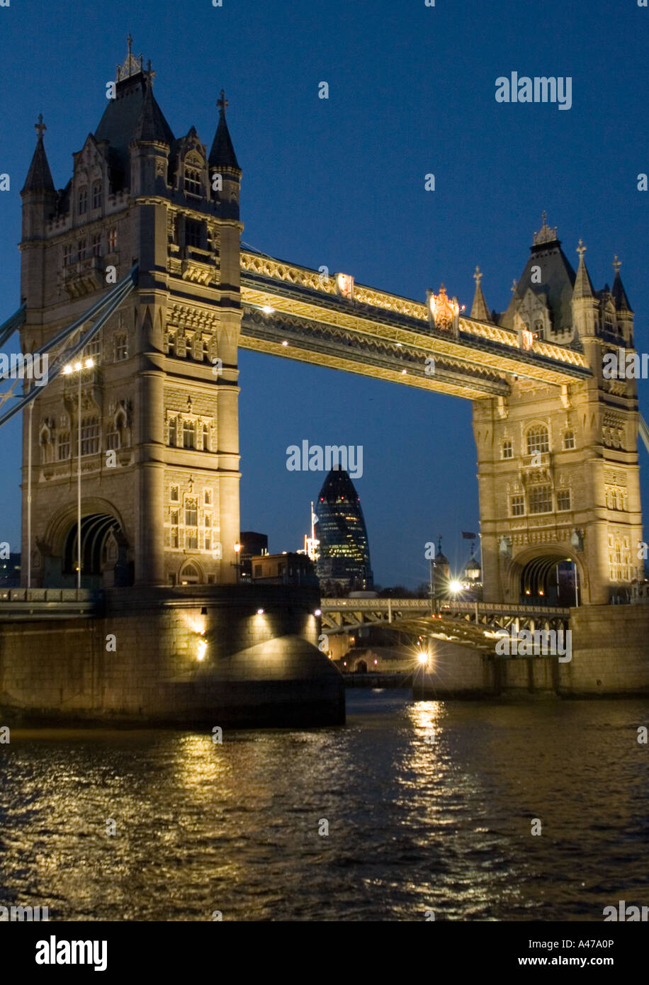 London Tower Bridge at dusk Stock Photo - Alamy