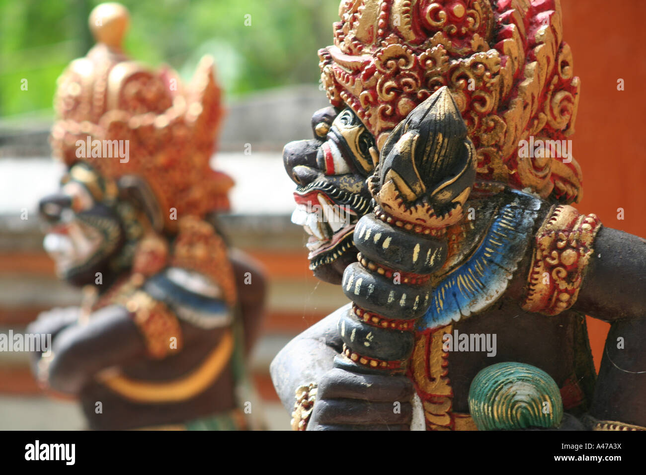 Traditional Painted Balinese Statues Stock Photo - Alamy