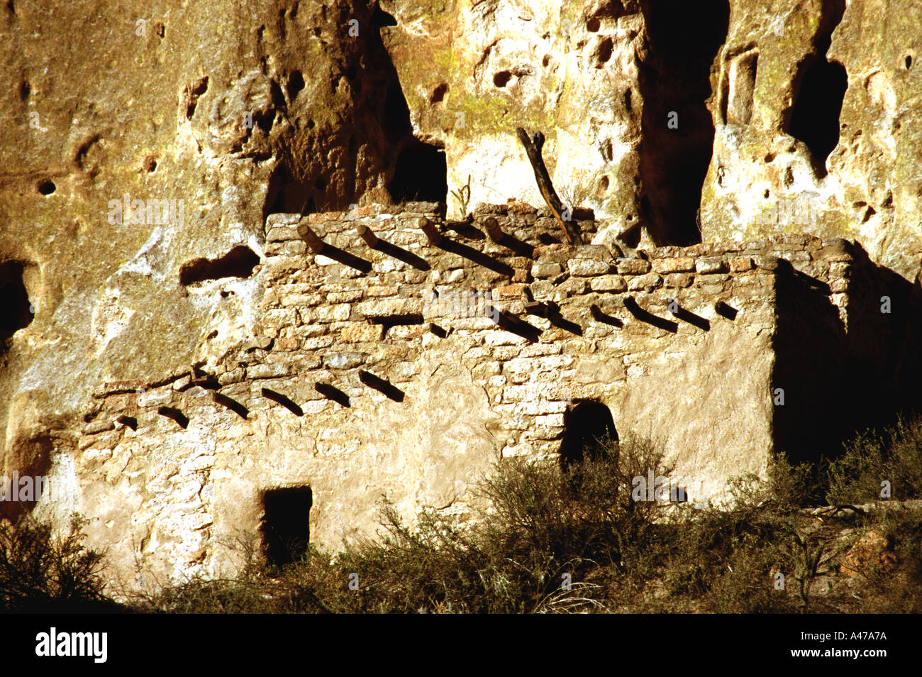 Recinstructed Talus House Bandelier National Monument New Mexico Stock ...