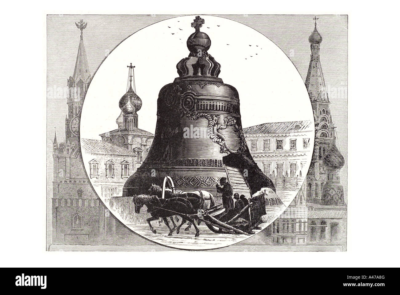 Engraving of the bell of moscow hi-res stock photography and images - Alamy