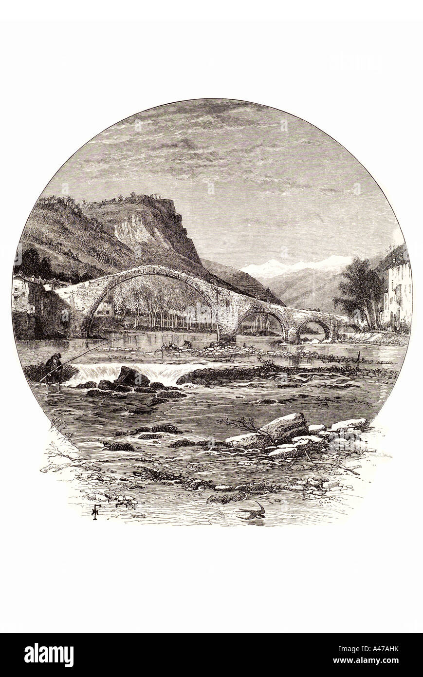 devil Diavolo bridge Ponte della bath arch lucca Bagni Barga di North ...