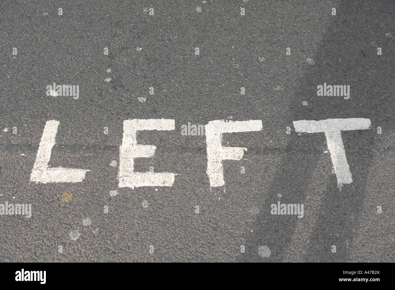 Look Left Road Pedestrian Sign Stock Photo - Alamy