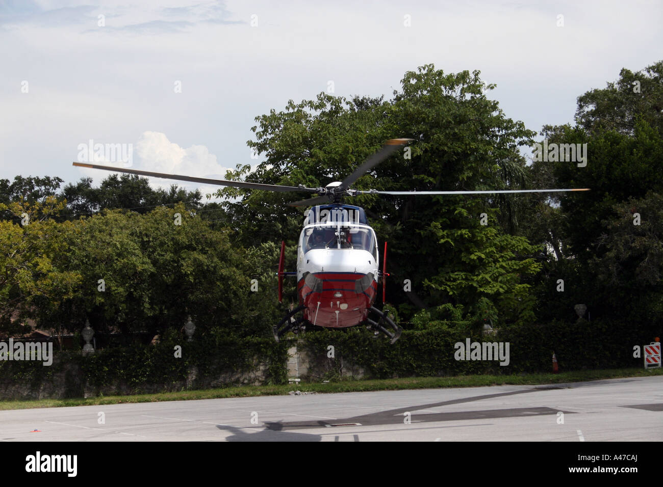 Aeromed Life Flight Helicopter Immediately After Lift Off with a ...