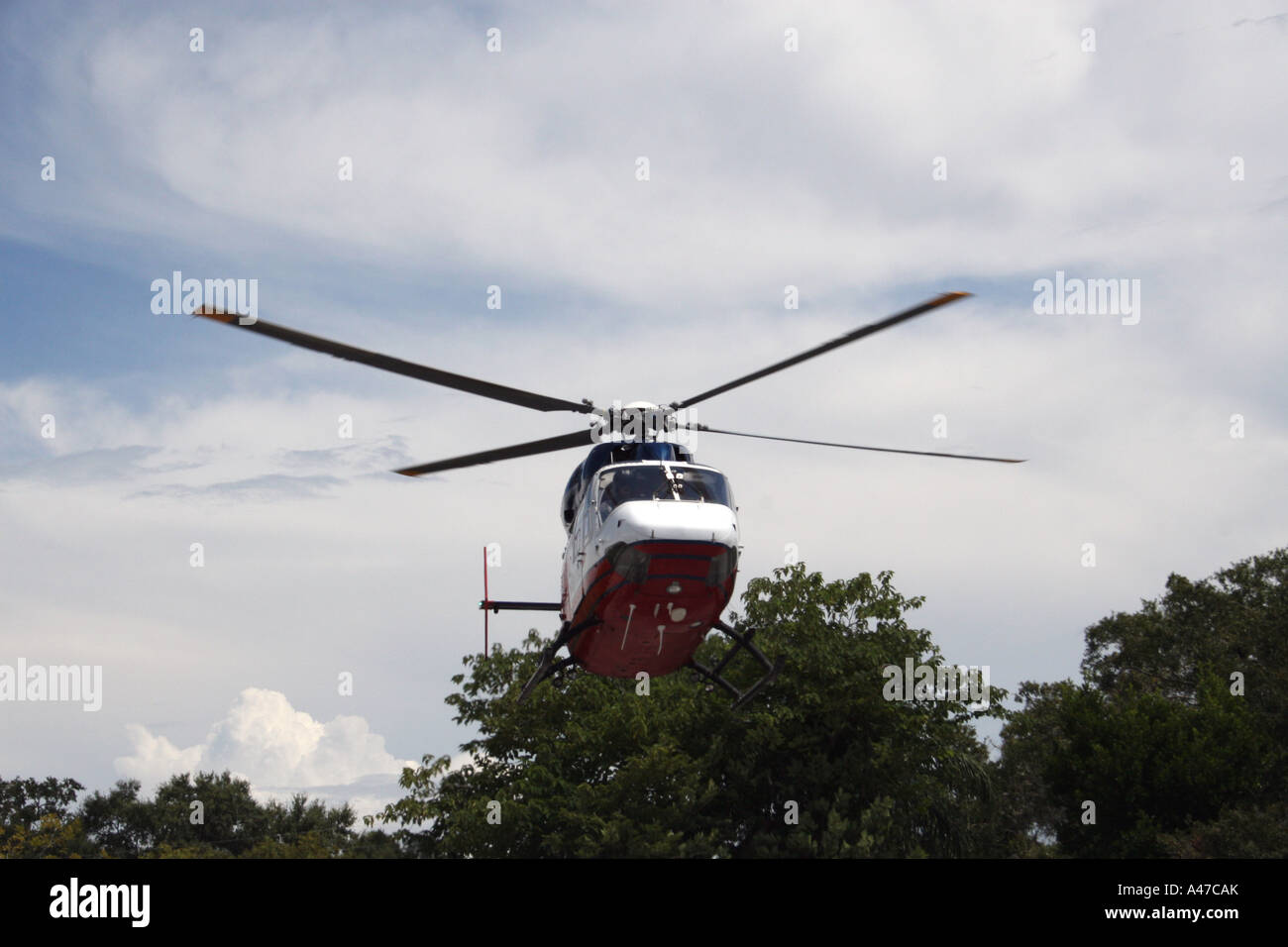 Aeromed Life Flight Helicopter Immediately After Lift Off with a ...
