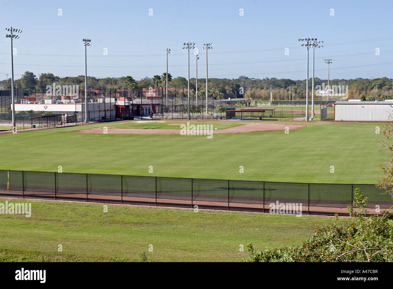Baseball Field from an Elevated Distance Stock Photo - Alamy