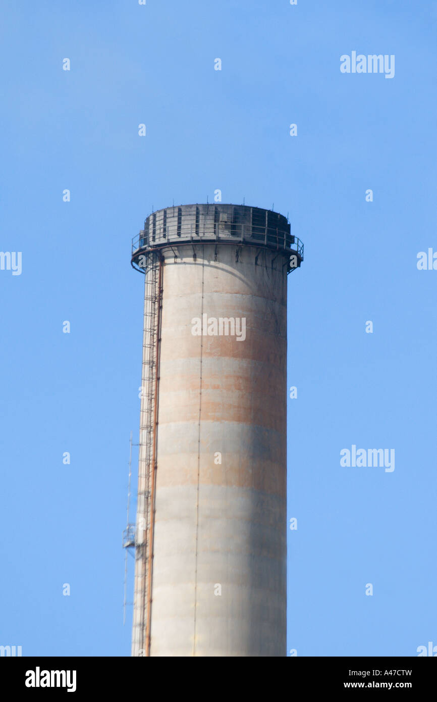 Top of a Concrete Smoke Stack at a Power Plant Stock Photo - Alamy