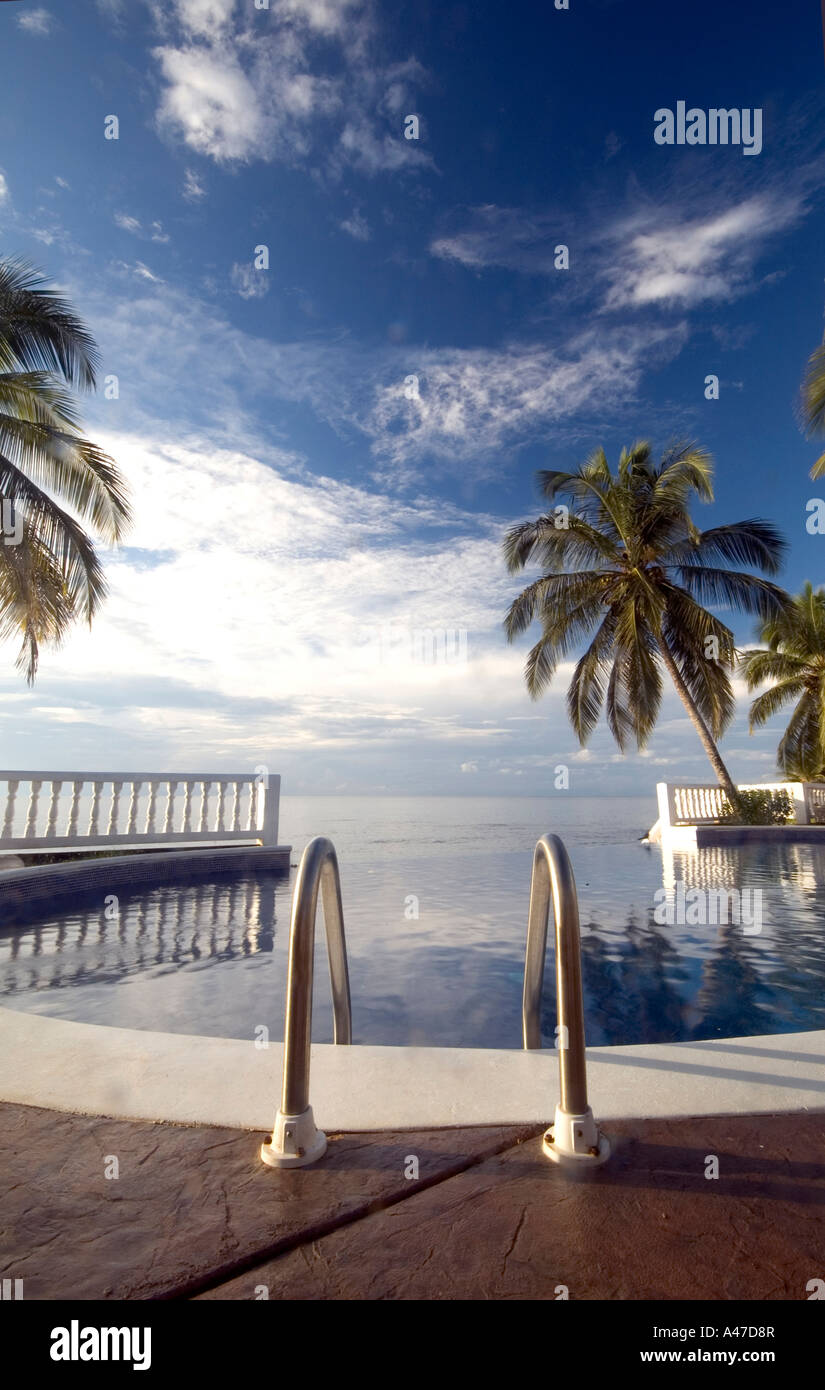 infinity pool to caribbean sea corn island nicaragua resort central ...
