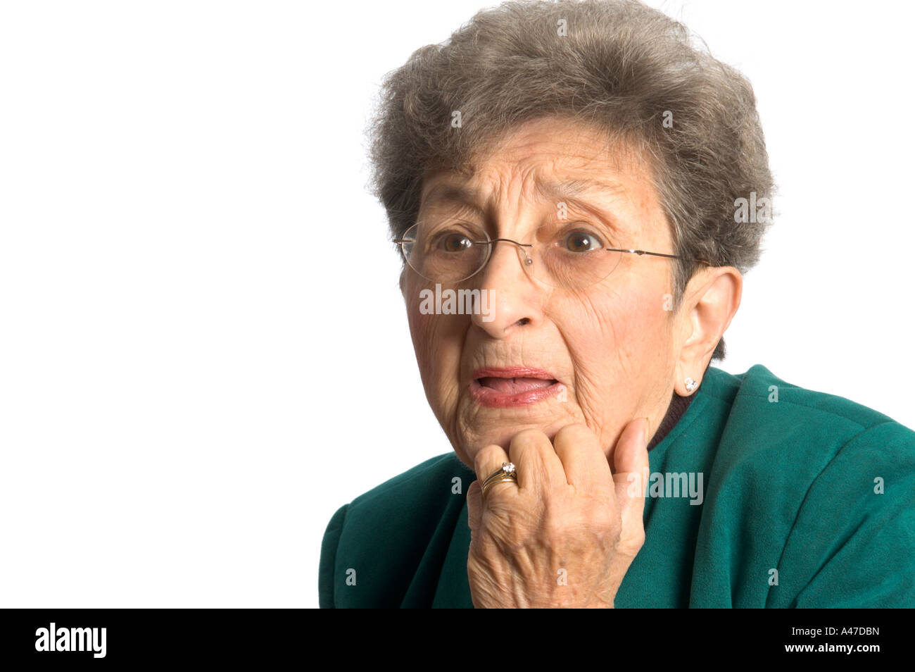 senior woman shocked and surprised expression on face Stock Photo - Alamy