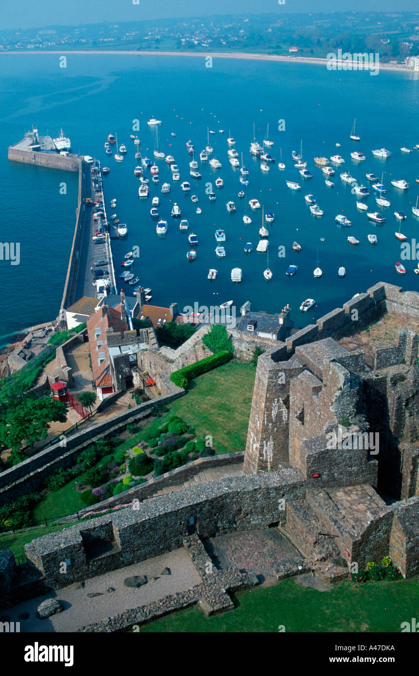 Gorey with mont orgueil castle on jersey hi-res stock photography and ...