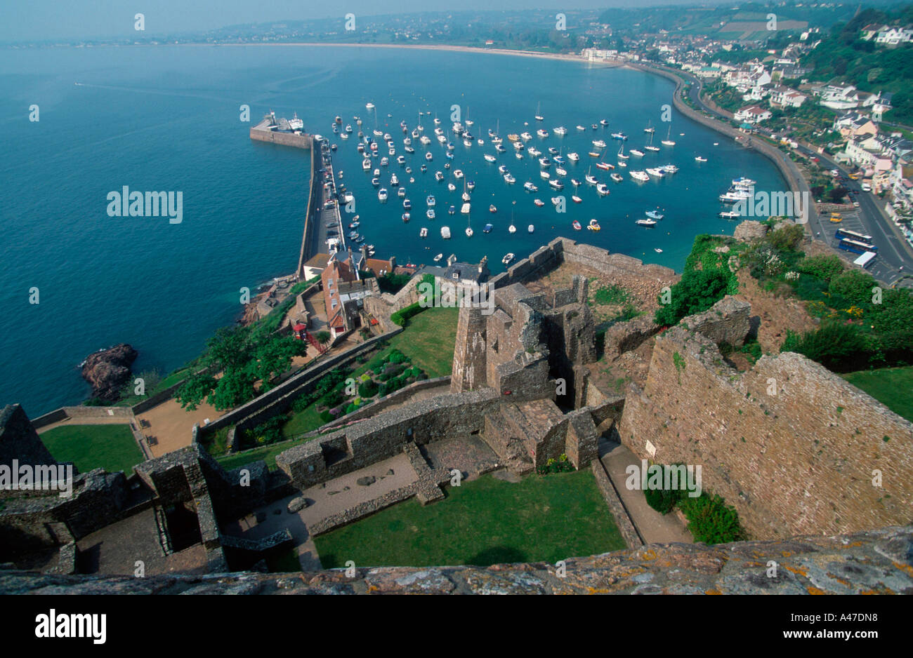 Mont Orgueil castle Gorey Stock Photo - Alamy