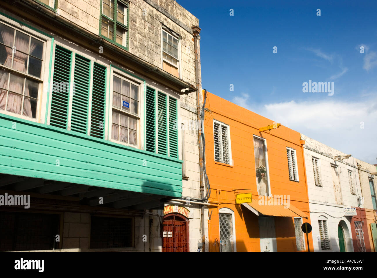 Shops and Storefronts, Bridgetown, Barbados Stock Photo - Alamy