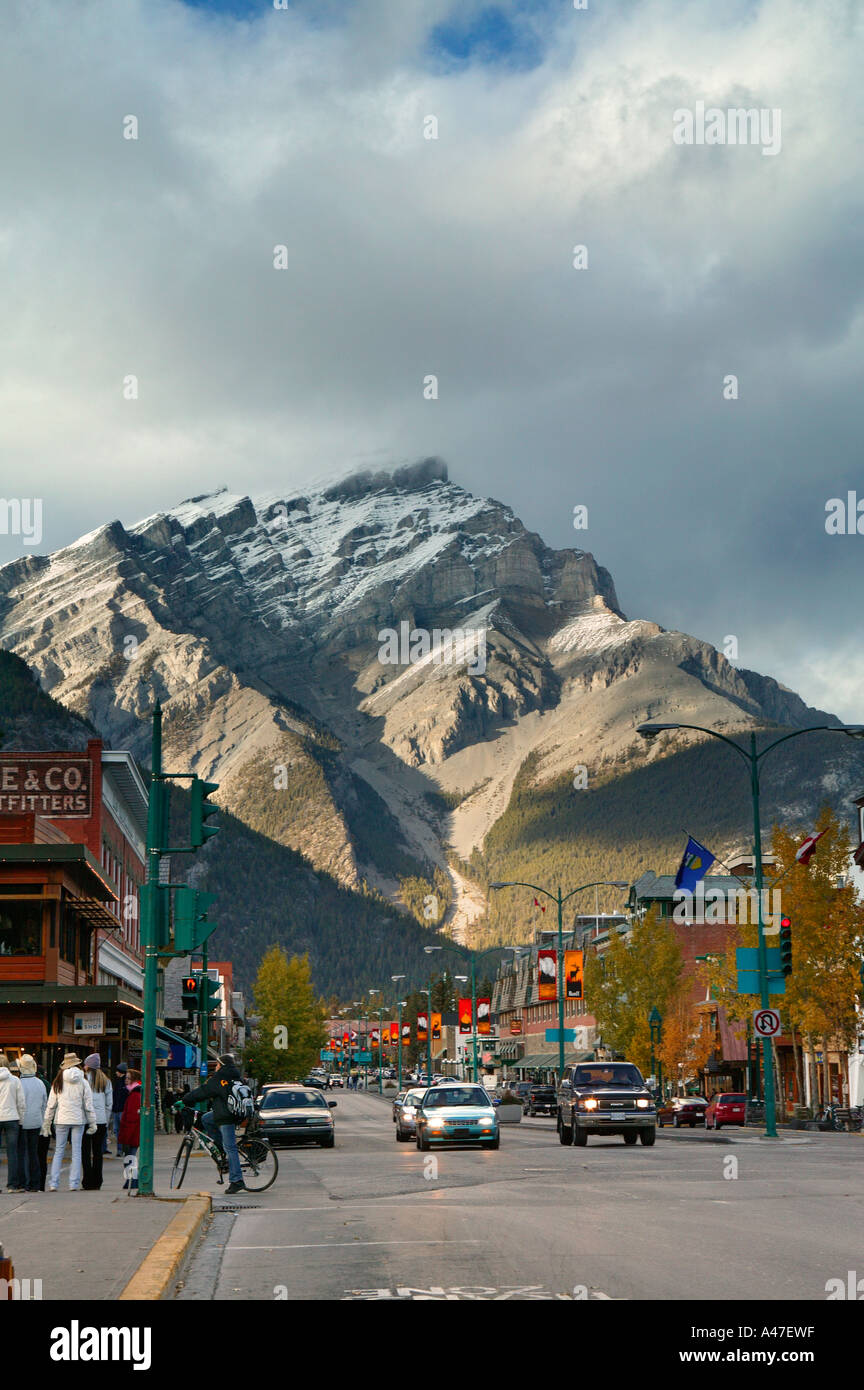 The town of Banff in Banff National Park Alberta Canada Stock Photo - Alamy