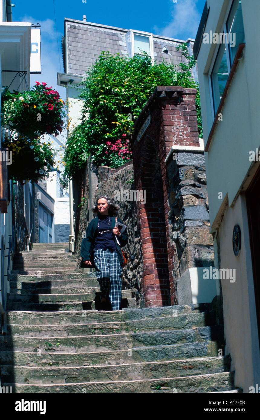 Staircase St. Peter Port Stock Photo - Alamy