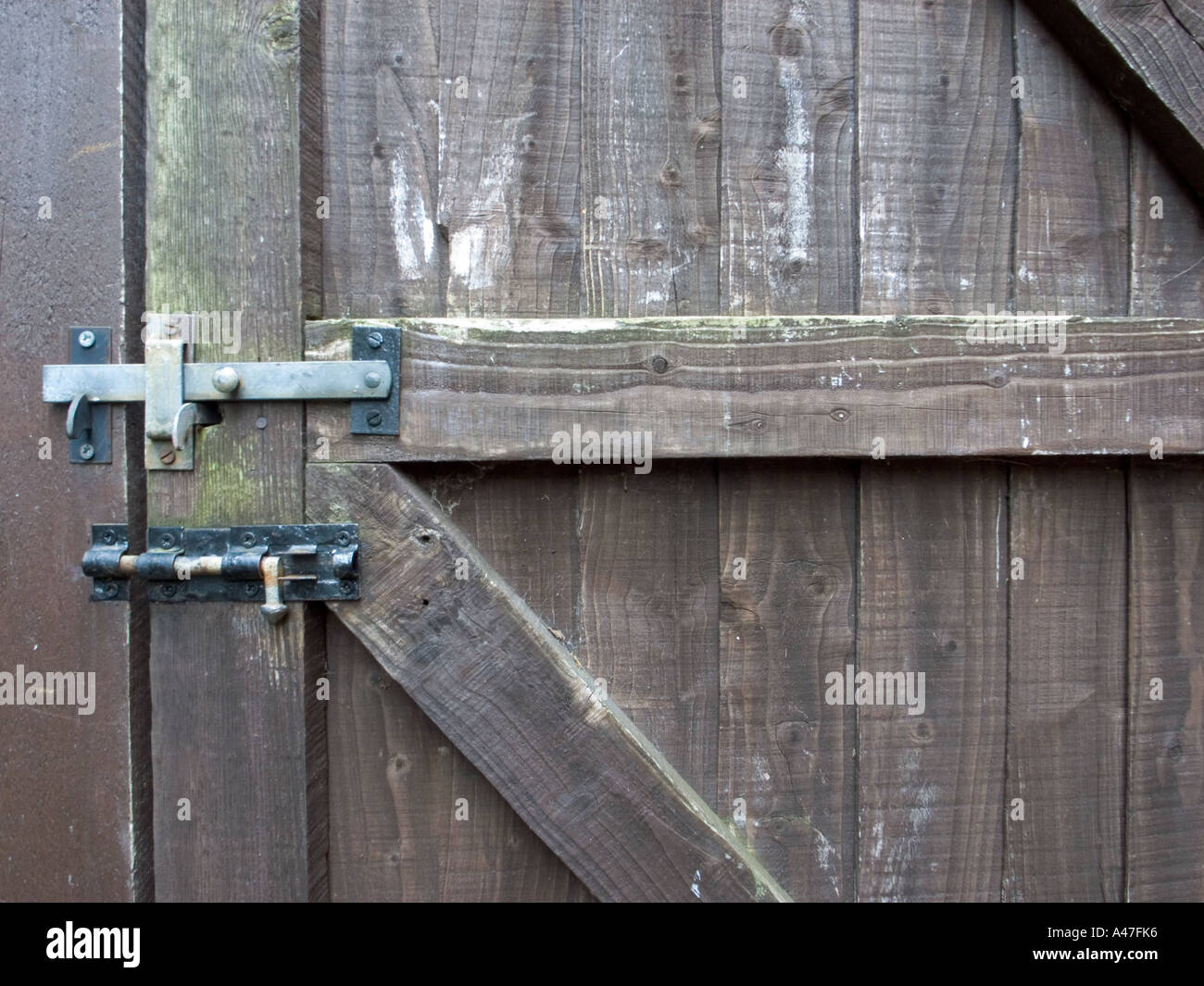 Bolt lock and latch on a gate Broadstairs Kent England Stock Photo - Alamy