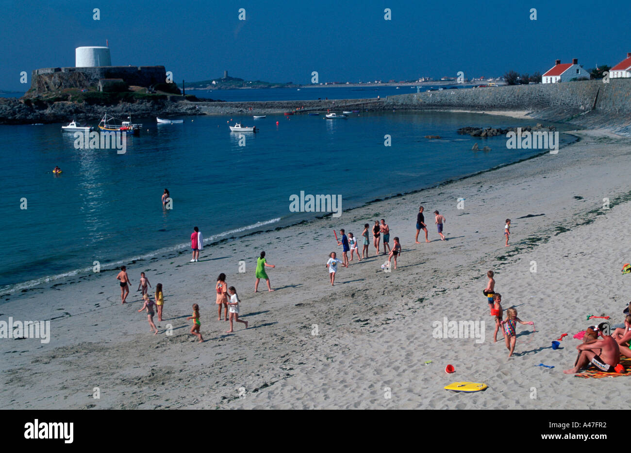 Vacationists at beach Stock Photo - Alamy