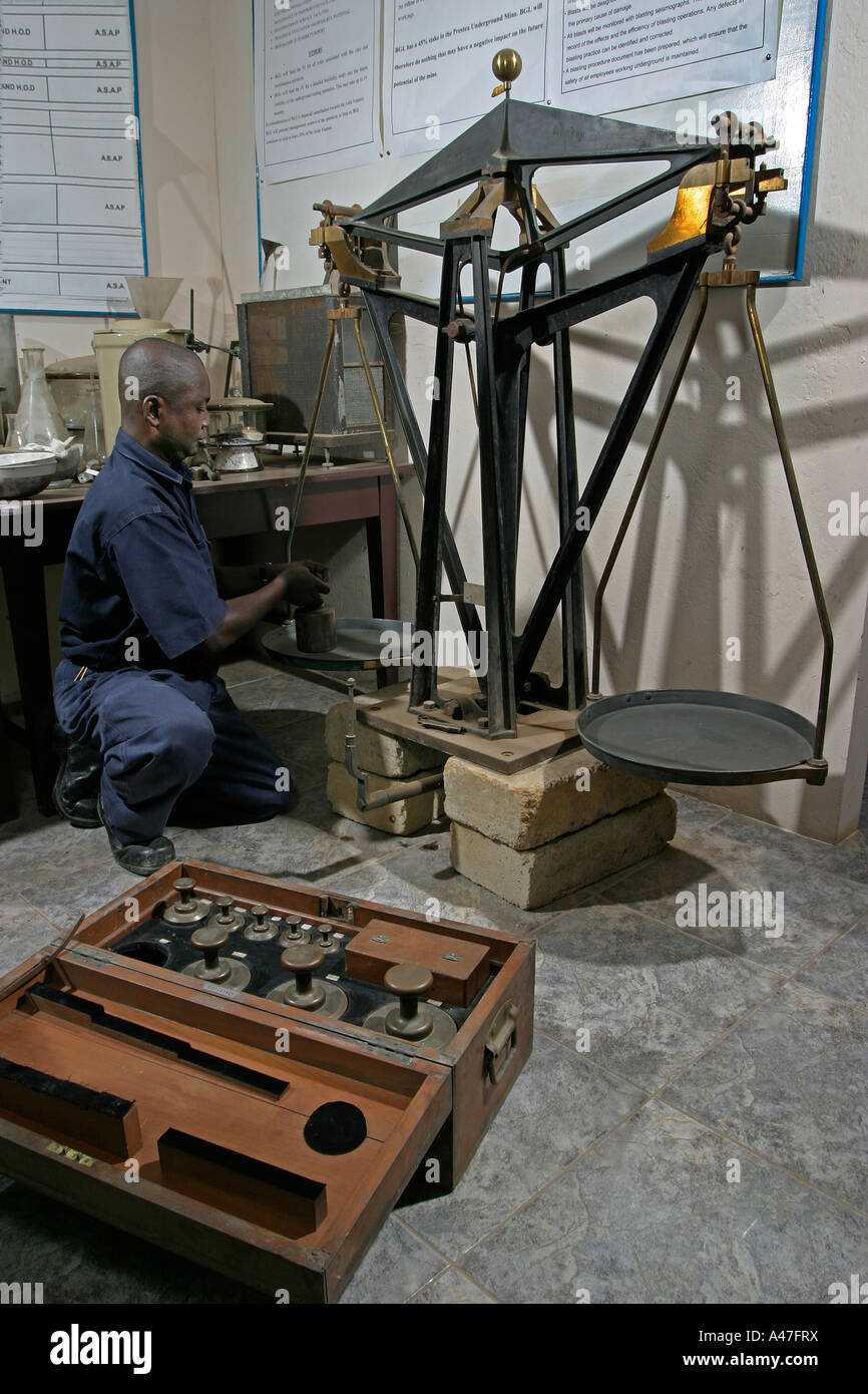 Old gold balance, goldmine information centre and museum, Prestea ...