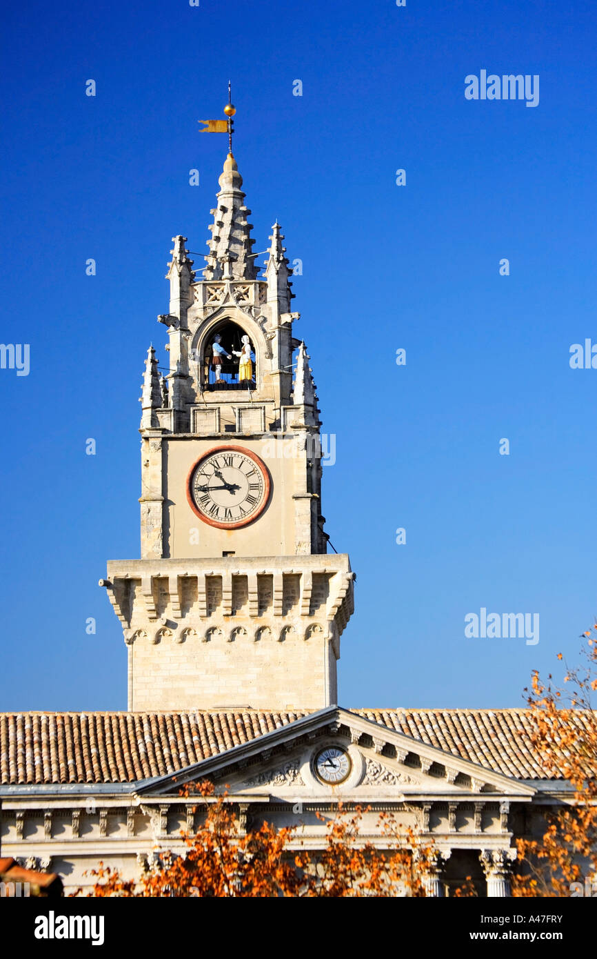 The Clock Tower in Avignon, Provence, France Stock Photo - Alamy