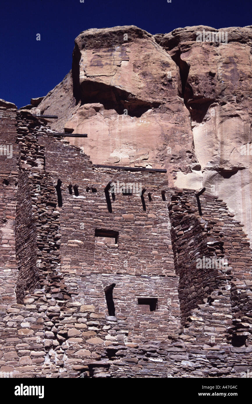 Ruins at Pueblo Bonito, Chaco Culture National Historical Park, New ...