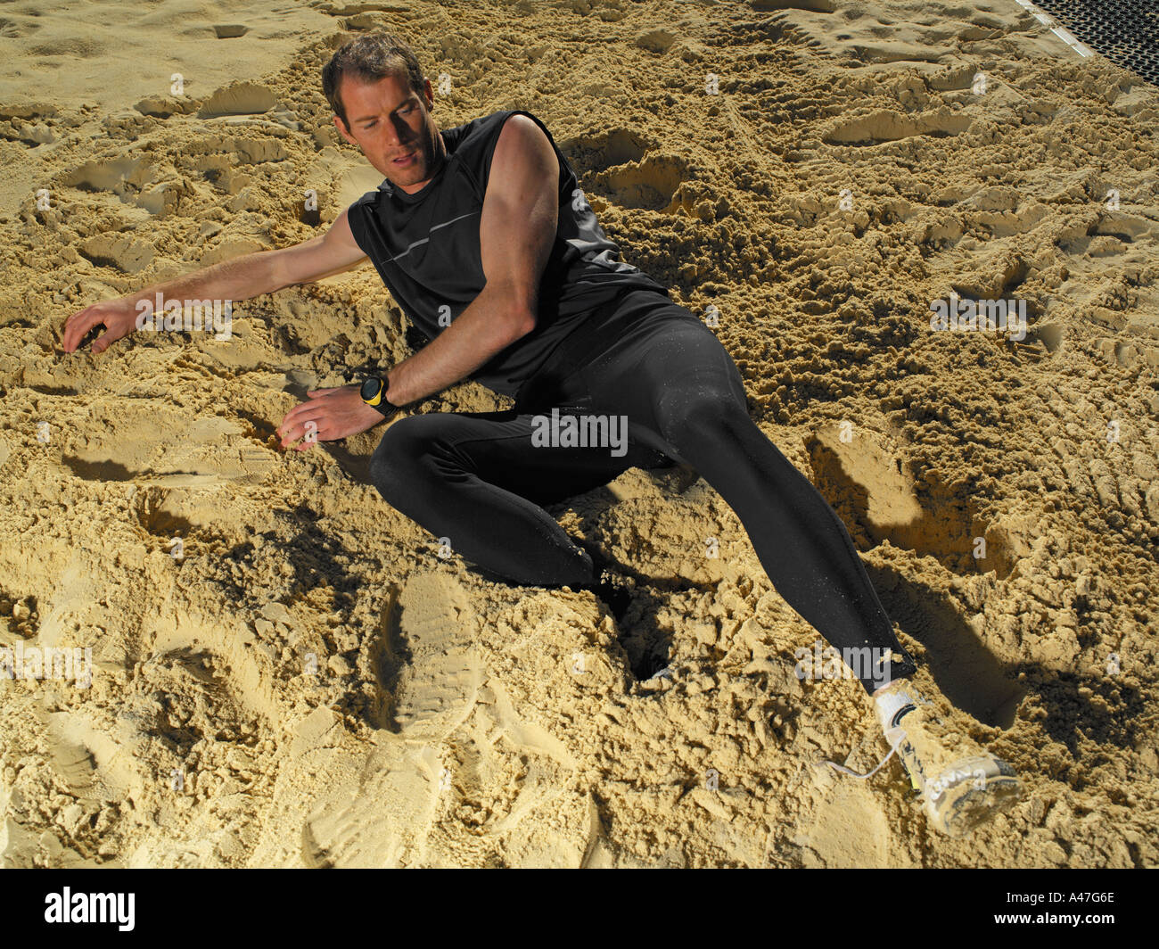 Long jump athlete male hi-res stock photography and images - Alamy