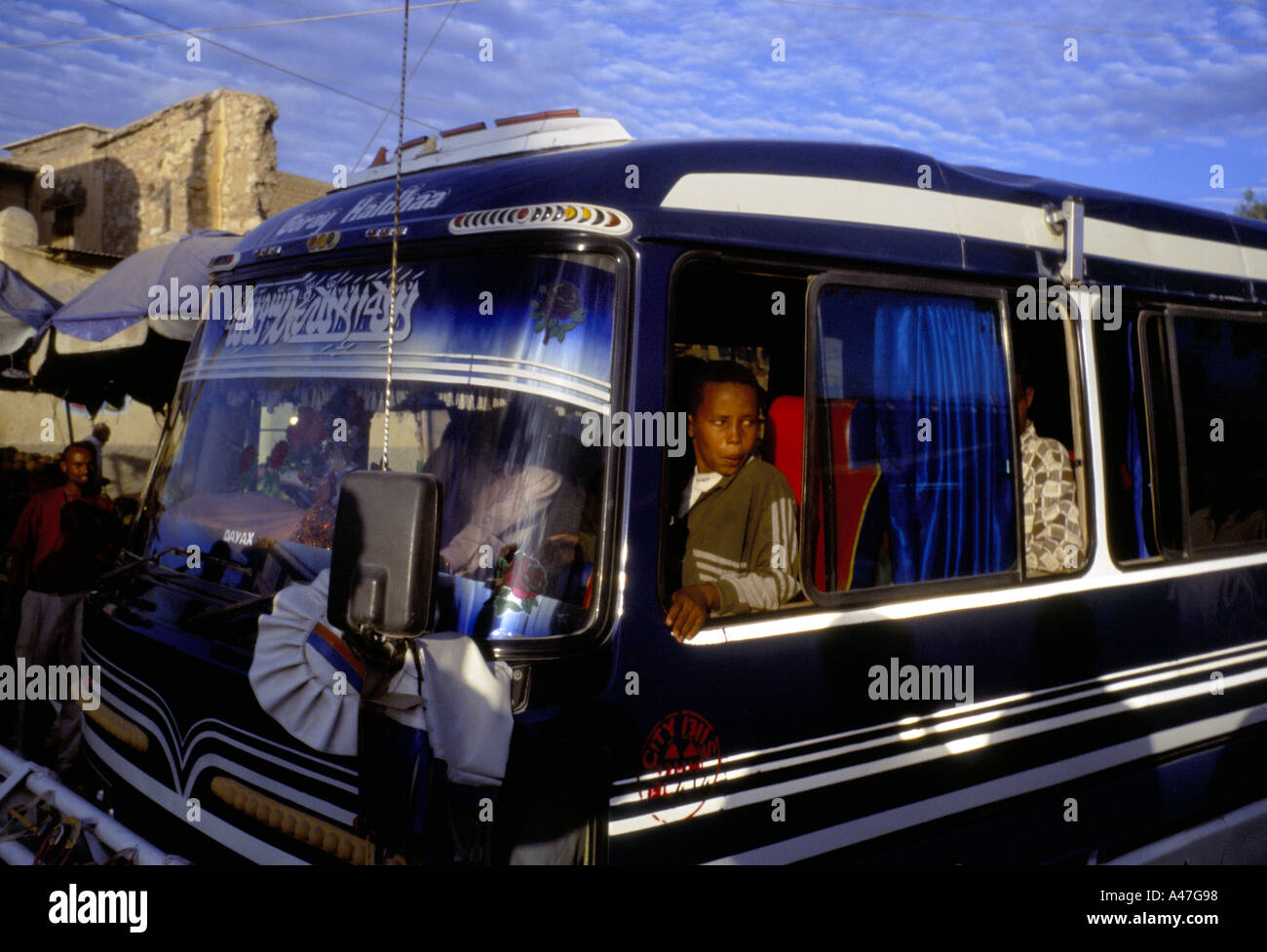 a boy aboard a bus in Hargeisa the capital of the self declared ...