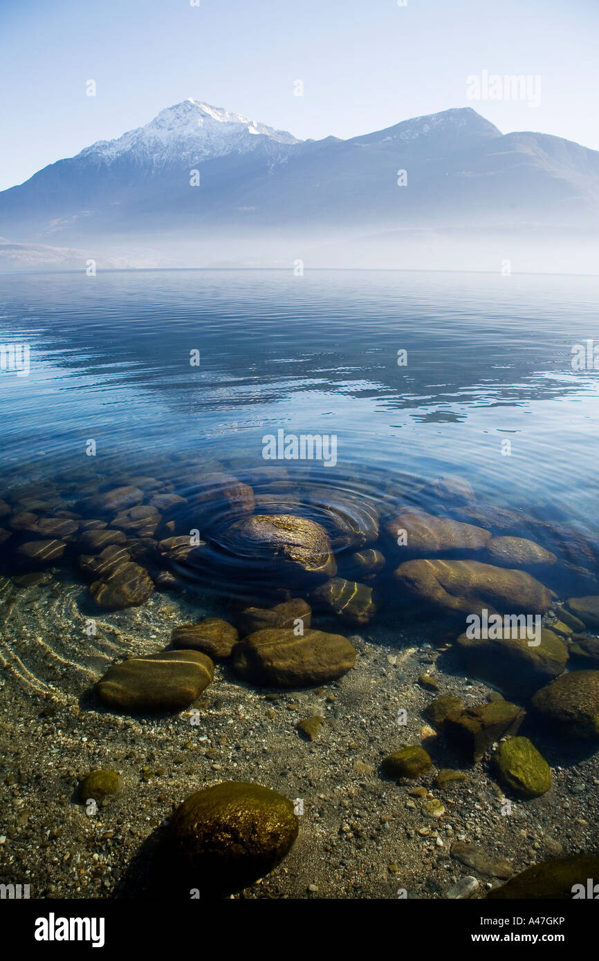 Ripples on a lake Stock Photo - Alamy