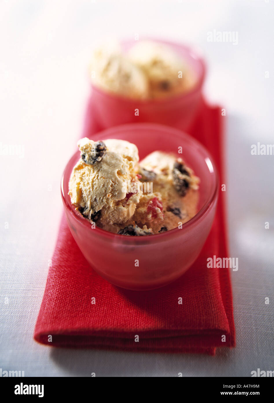 Two bowls of ice cream editorial food Stock Photo - Alamy