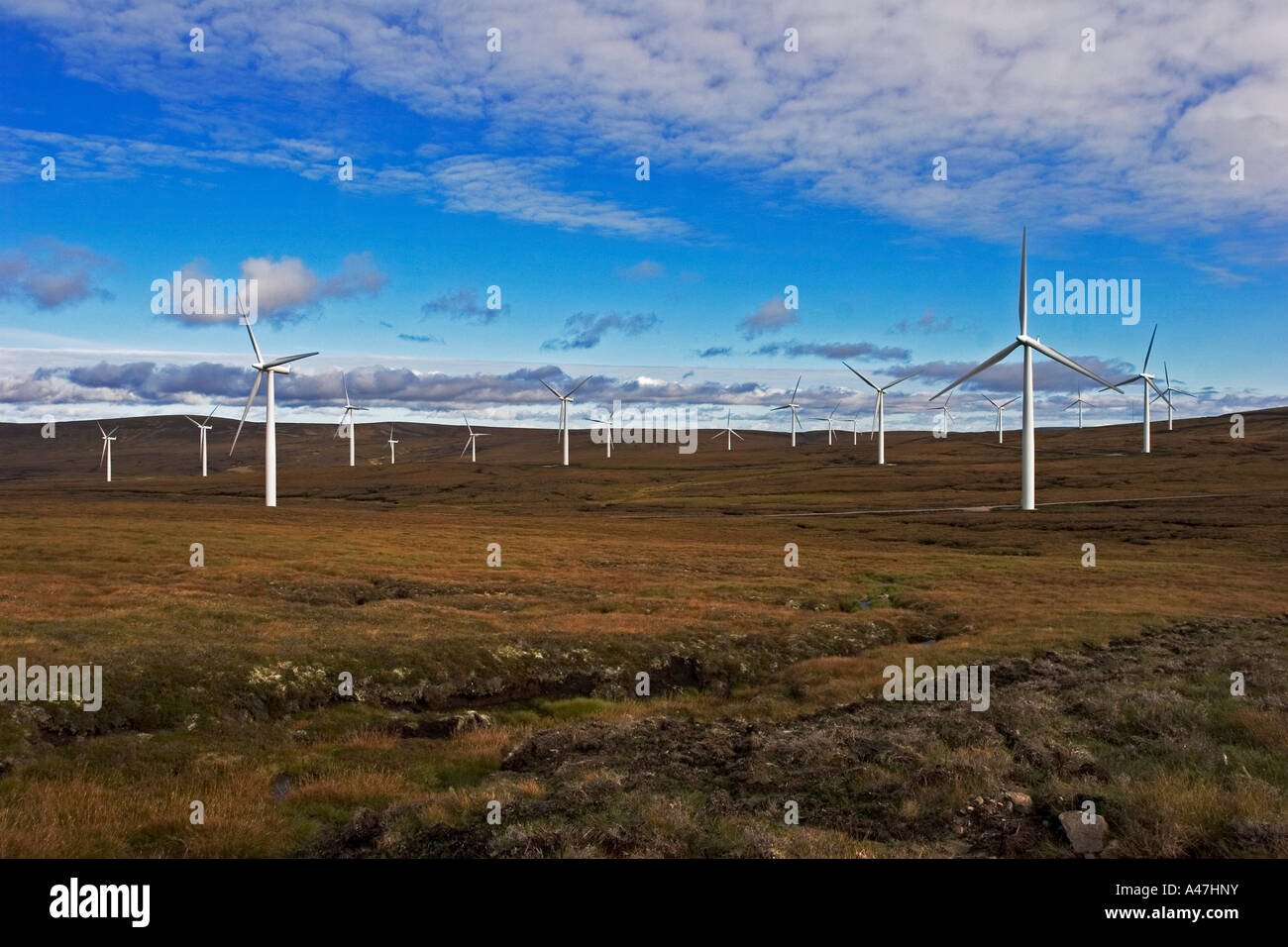 Wind power turbines at Farr Wind Farm, Inverness, Scotland UK Stock ...