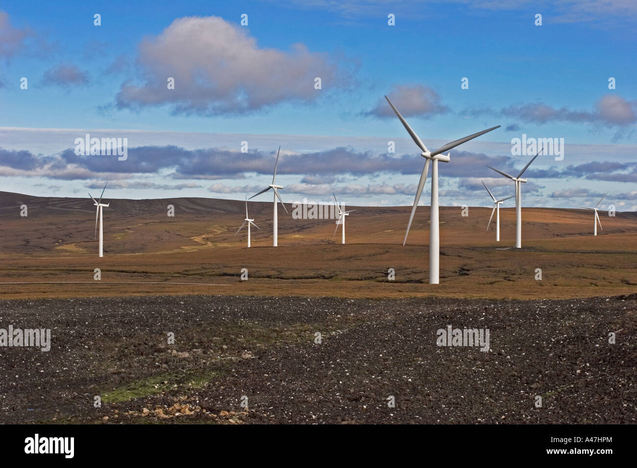 Wind power turbines at Farr Wind Farm, Inverness, Scotland UK Stock ...