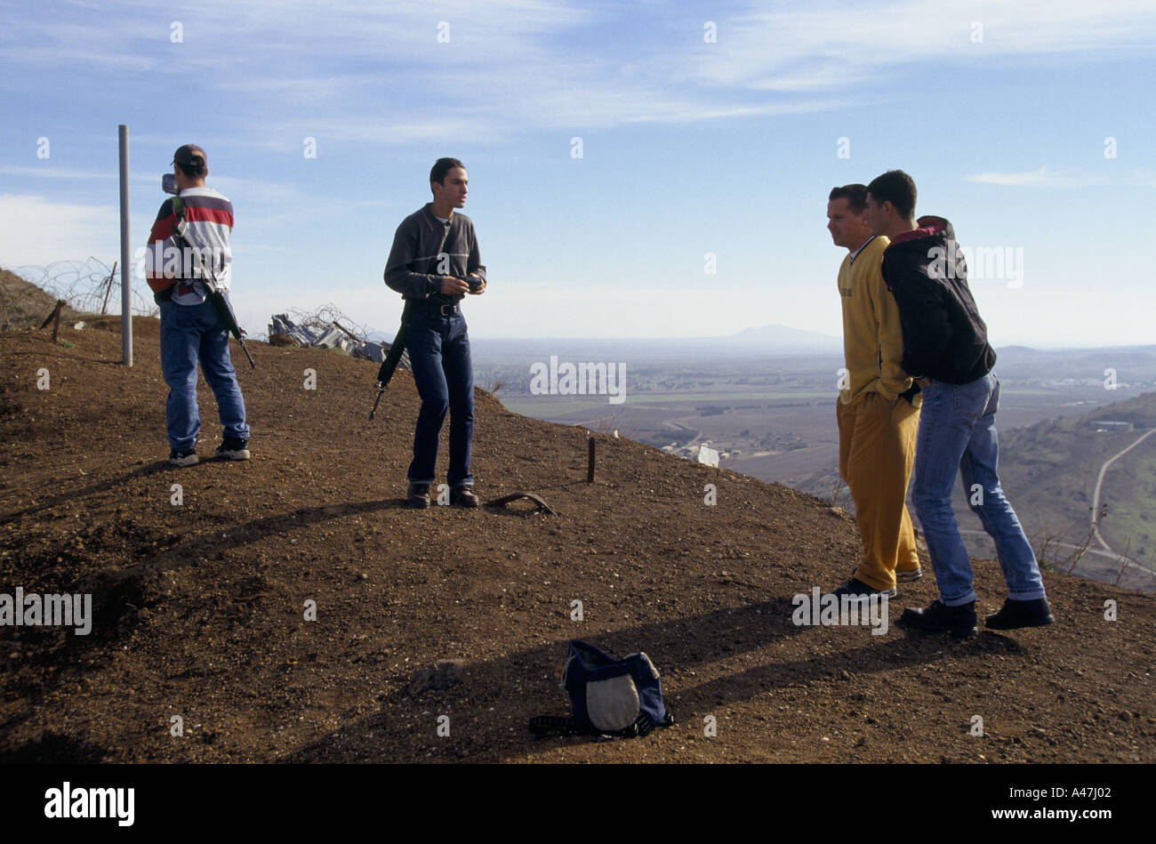 israeli soldiers visiting the golan heights Stock Photo - Alamy