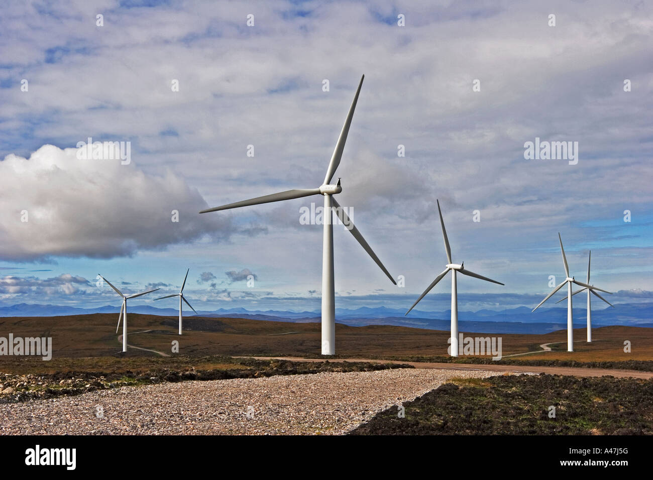 Wind power turbines at Farr Wind Farm, Inverness, Scotland UK Stock ...