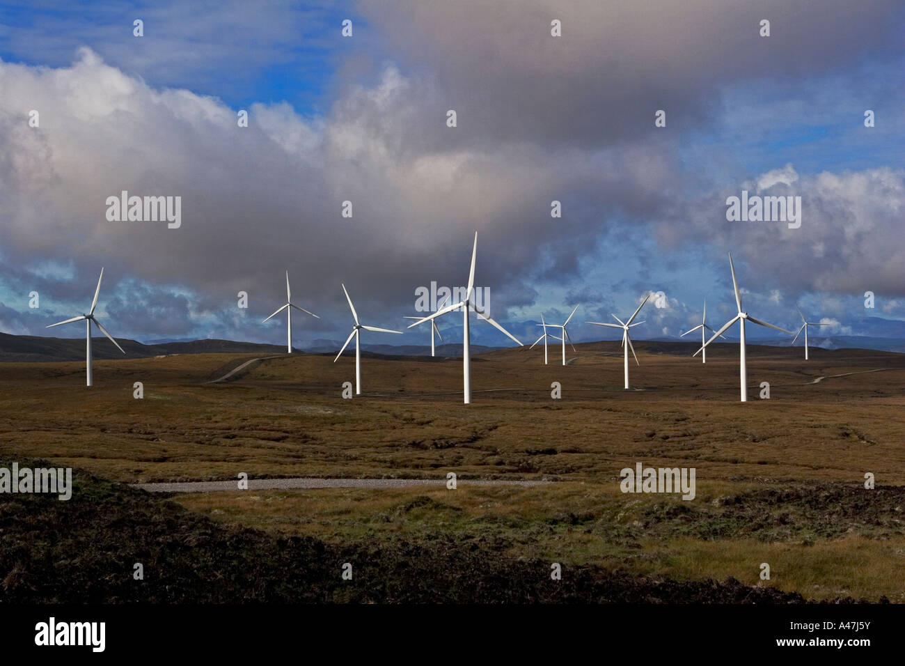 Wind power turbines at Farr Wind Farm, Inverness, Scotland UK Stock ...