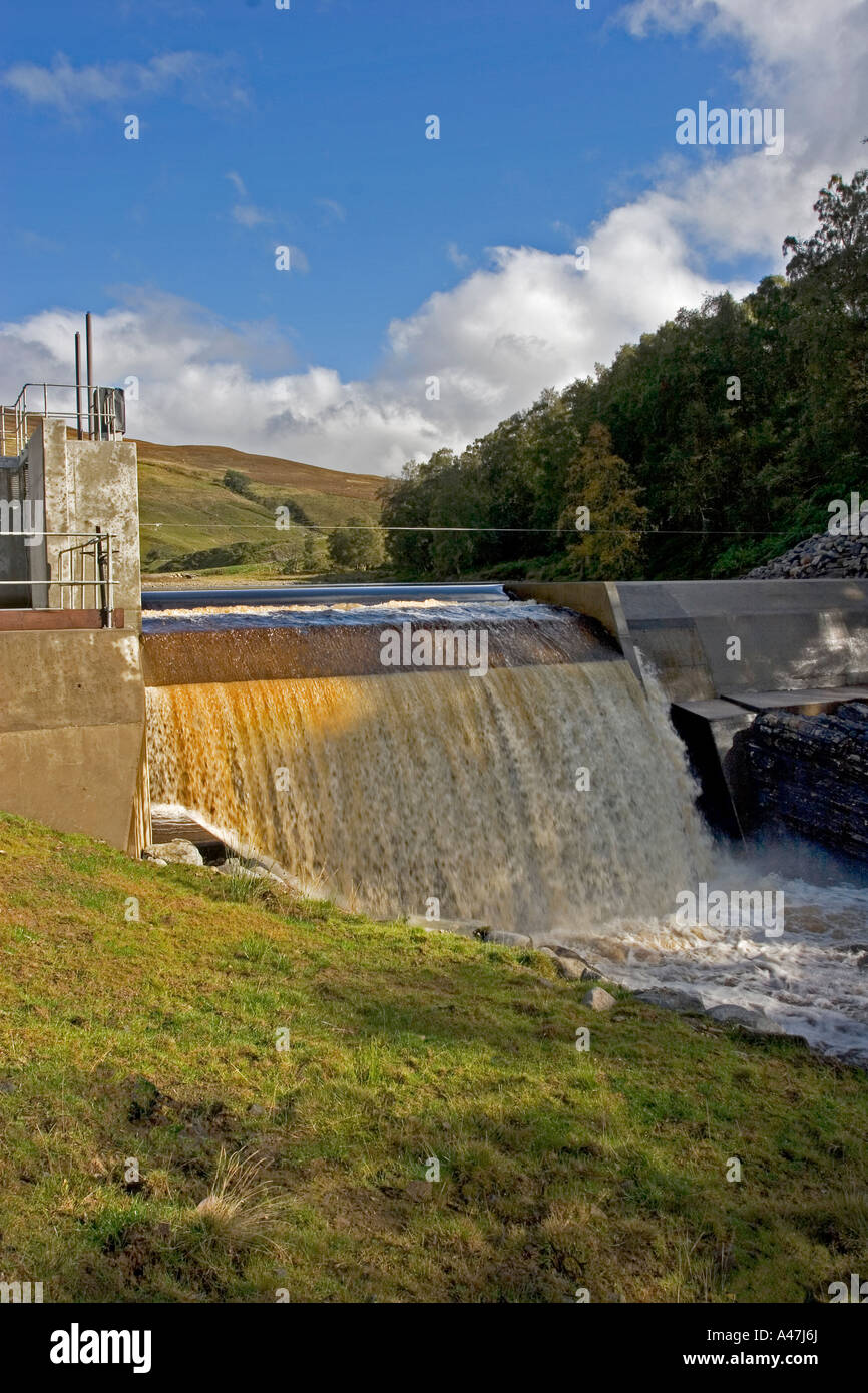 Intake weir of Garrogie small scale hydro scheme on River Fechlin near ...