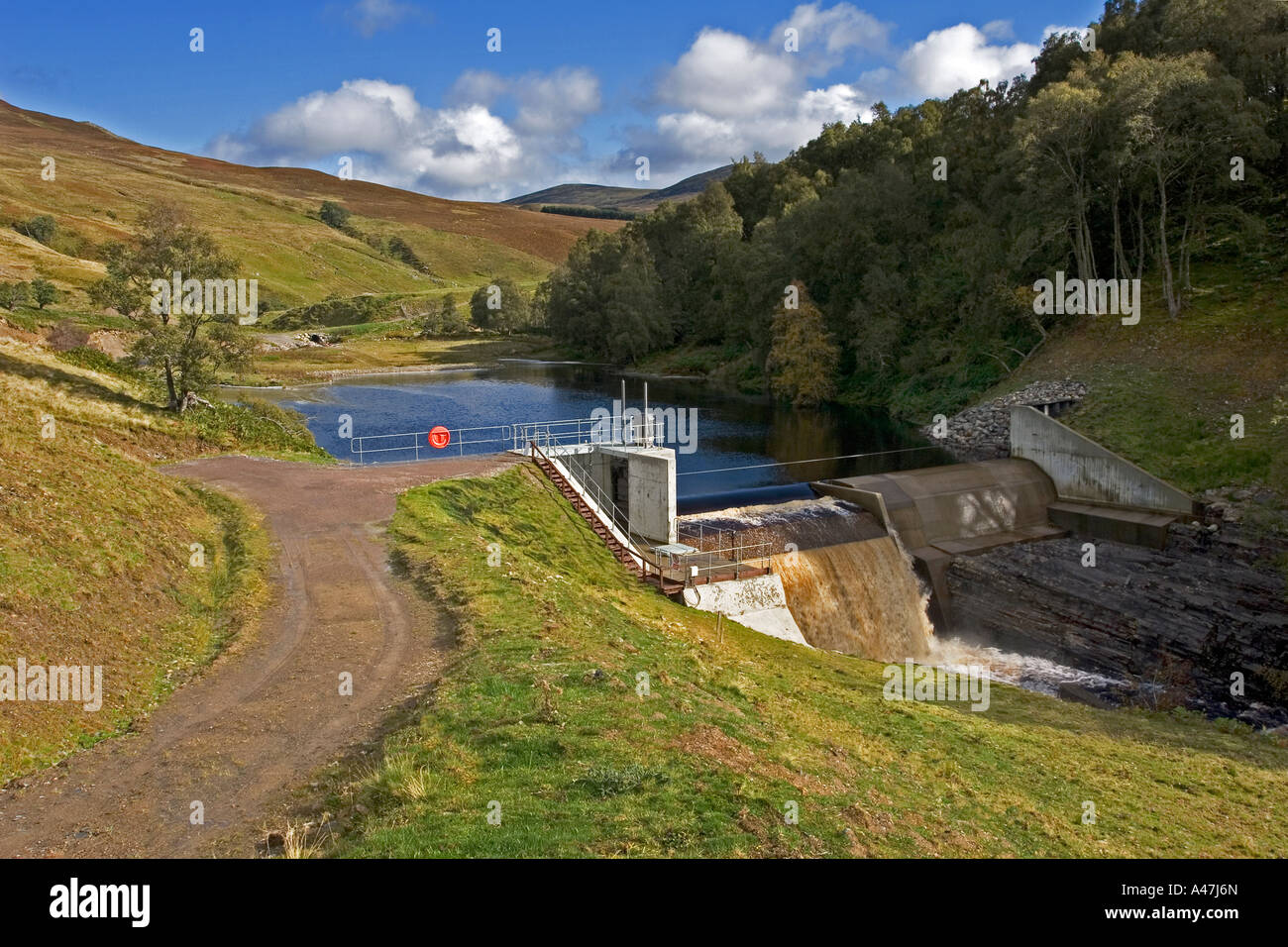 Intake weir of Garrogie small scale hydro scheme on River Fechlin near ...