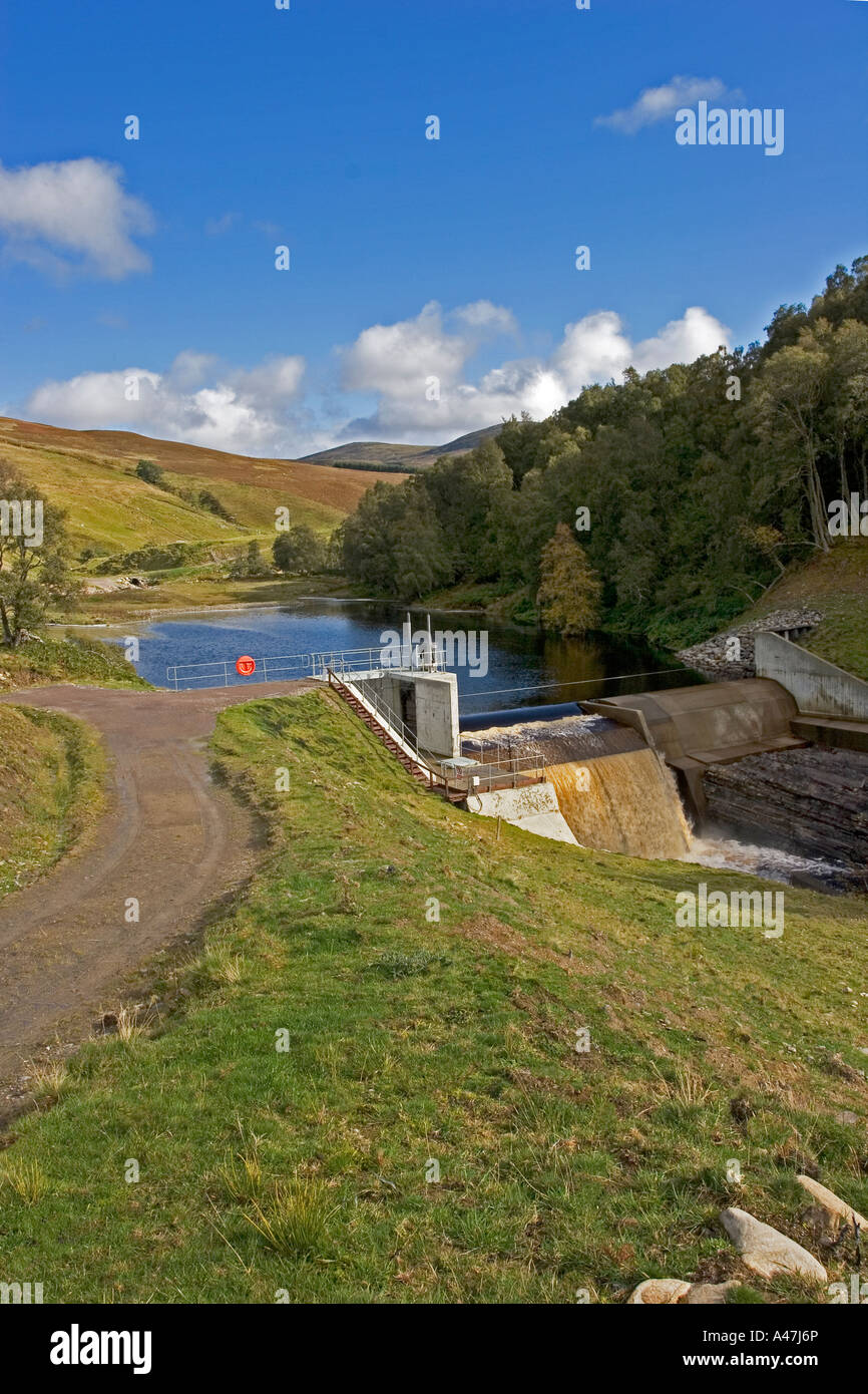Intake weir of Garrogie small scale hydro scheme on River Fechlin near ...