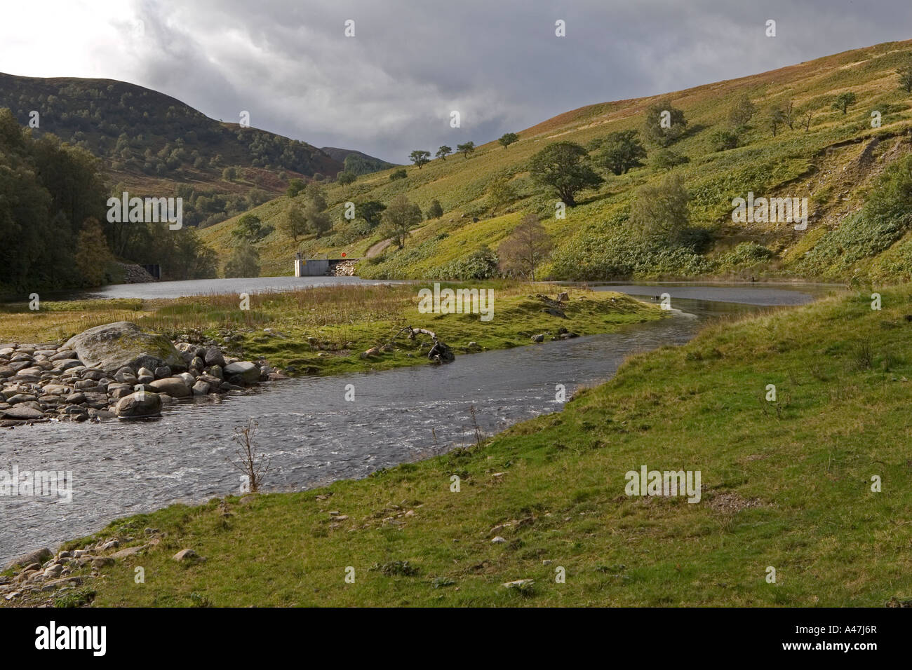 River Fechlin above intake weir of Garrogie small scale hydro scheme ...