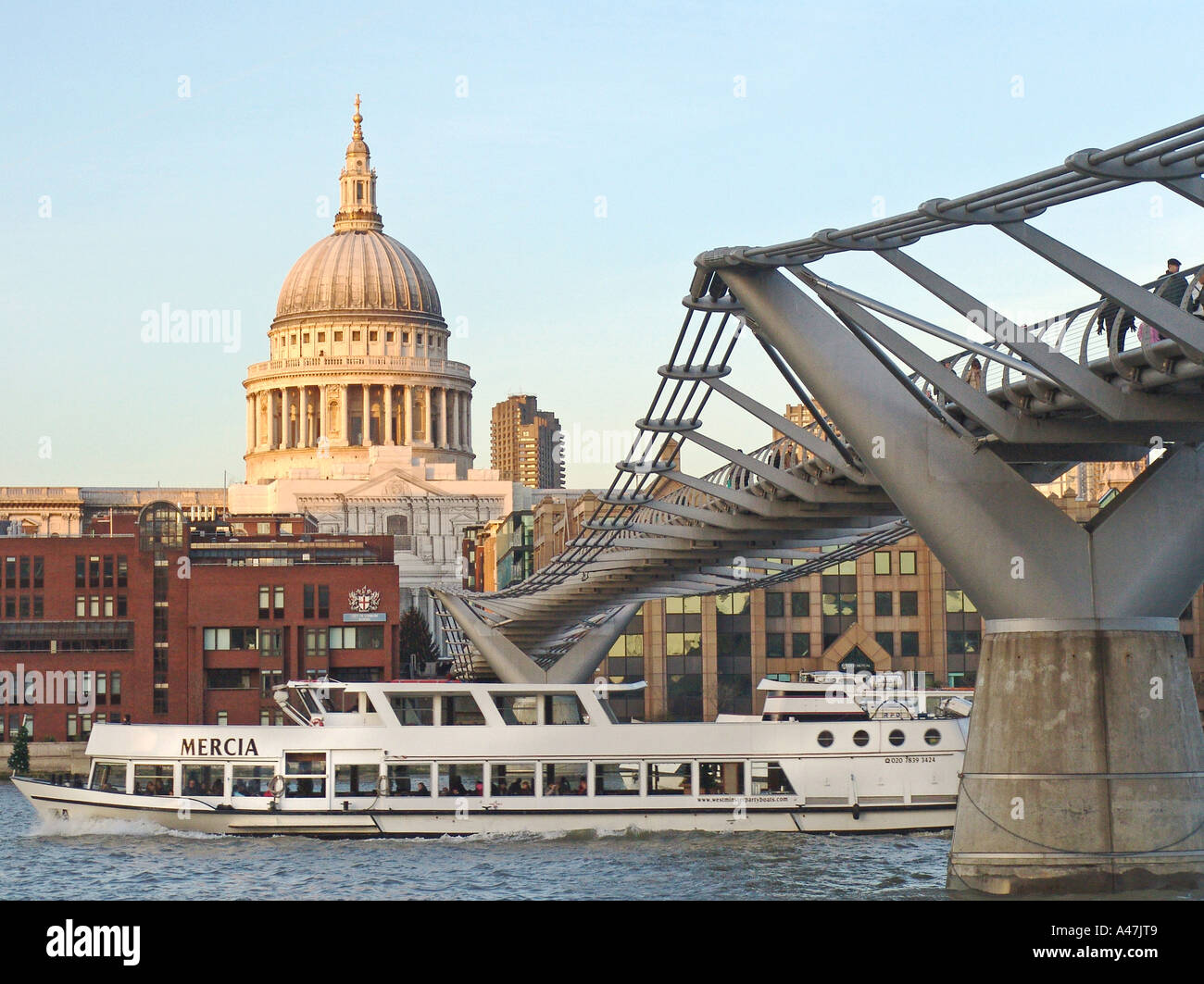 view from Tate modern across the thames to St. Pauls Stock Photo - Alamy
