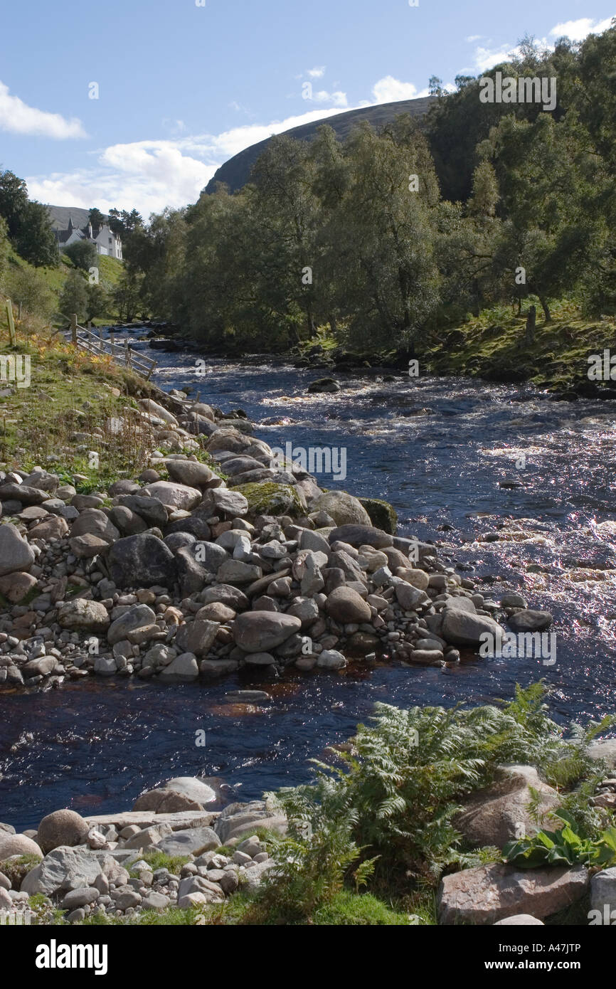 River Fechlin flowing from Loch Killin near Fort Augustus, Highland ...