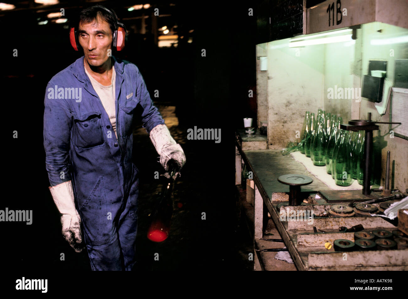 Bottle making factory for Perrier Mineral water Stock Photo - Alamy