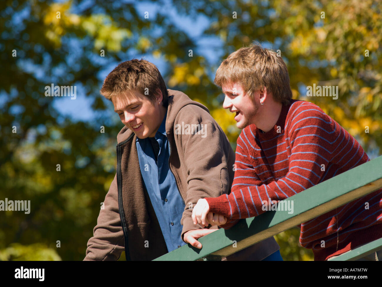 Two Teenage Boys Talking