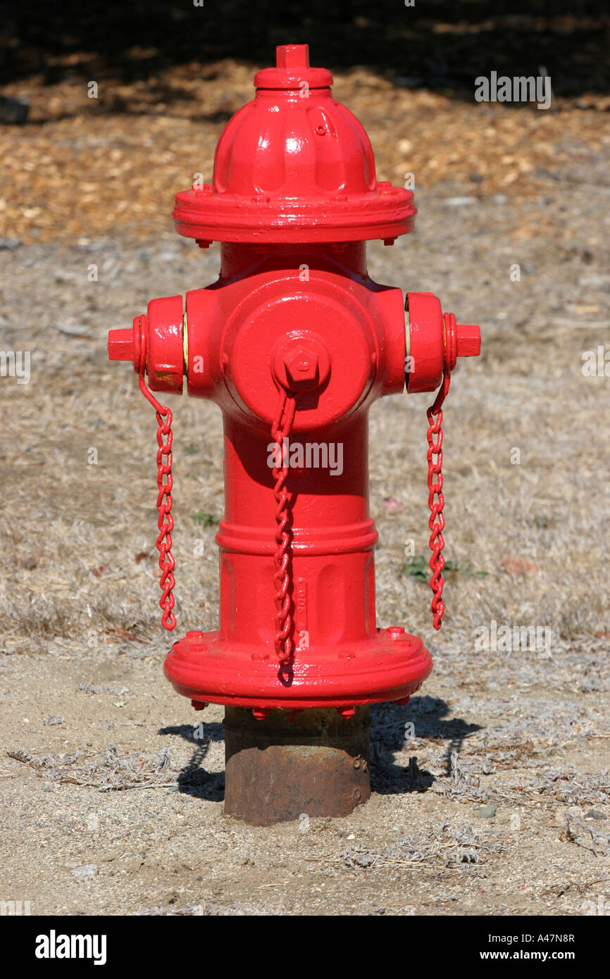 Red fire hydrant Stock Photo - Alamy