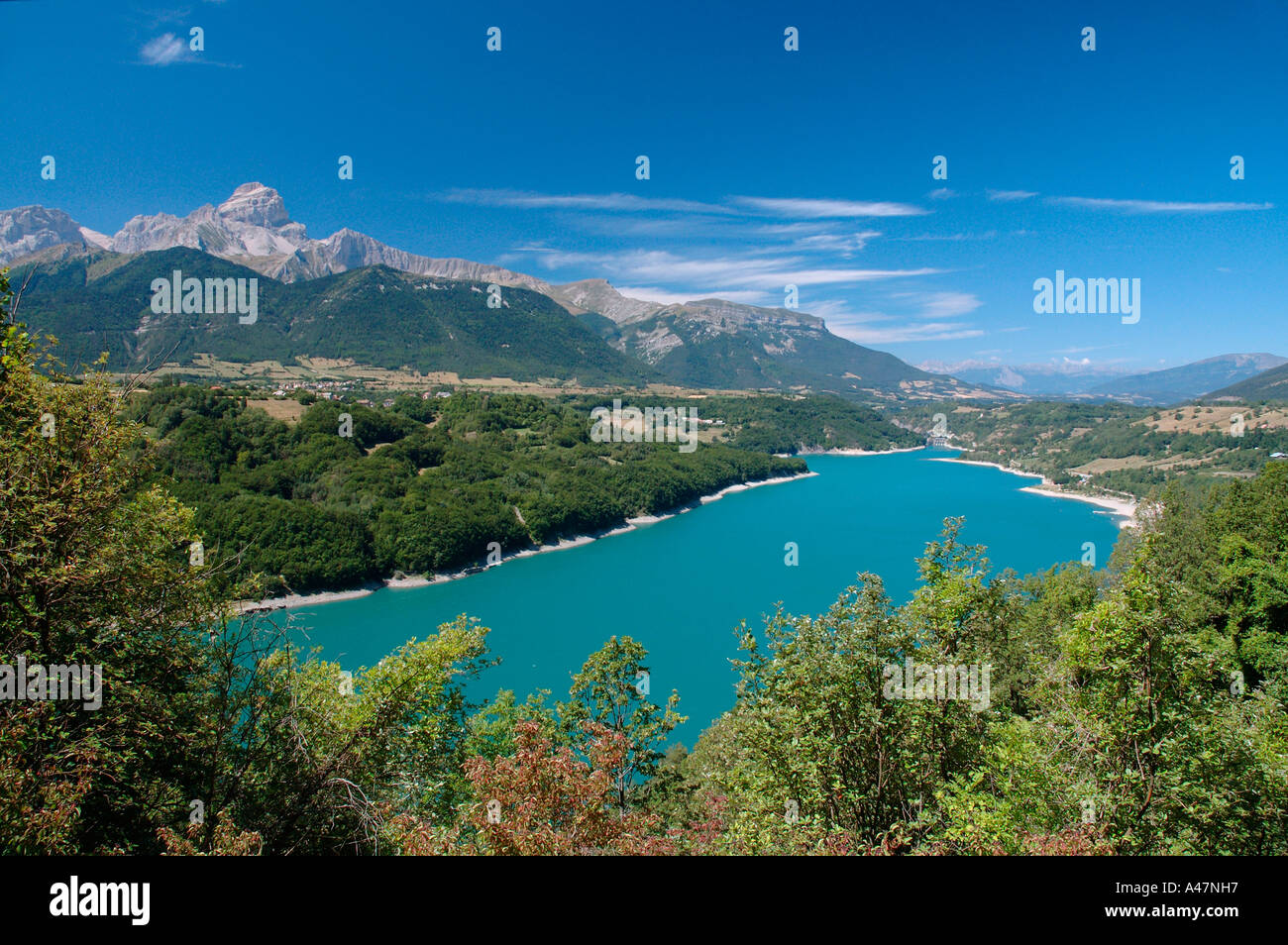 Reservoir Lac du Sautet Stock Photo - Alamy