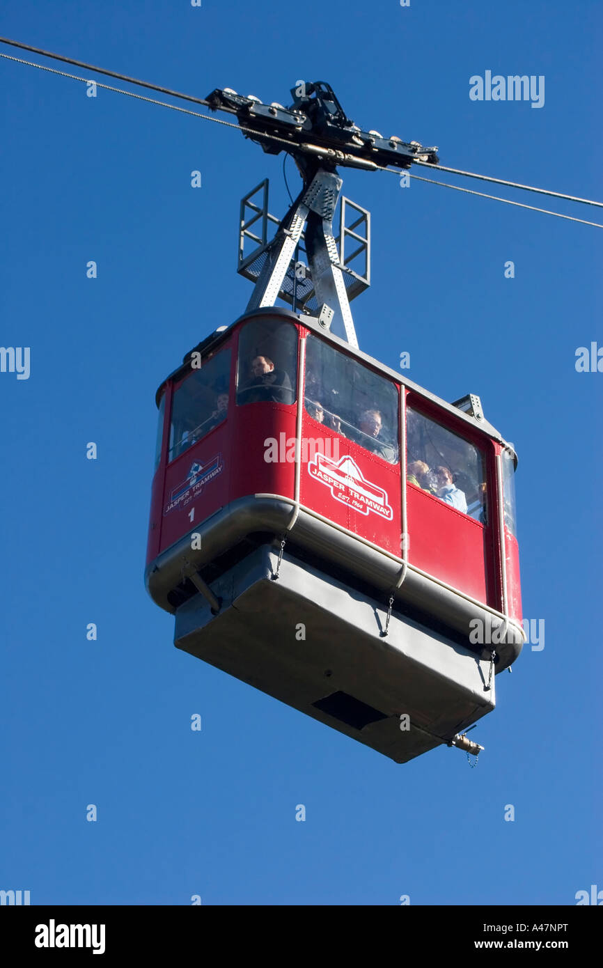 Jasper tramway aerial cable car Stock Photo - Alamy
